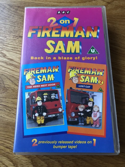 FIREMAN SAM 2 On 1 Hero Next Door Lost Cat Bbc Video Pal Vhs Video ...