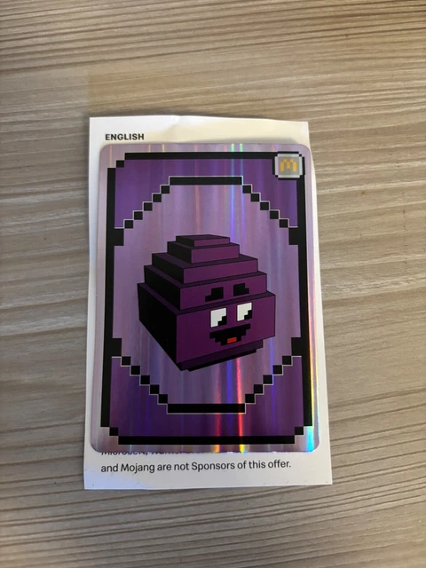 2025 MCDONALD'S MINECRAFT Grimace Egg With Unused Code Card $29.95 ...