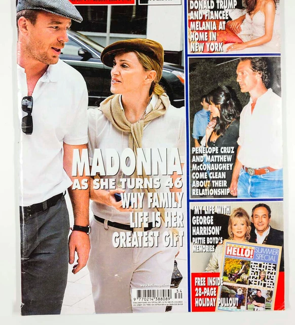 MADONNA PATTIE BOYD James Purefoy Heidi Klum Donald Melania Trump HELLO ...