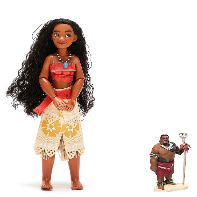 DISNEY MOANA CLASSIC Princess 11.5” Doll & 3” Chief Tui Dad Father ...
