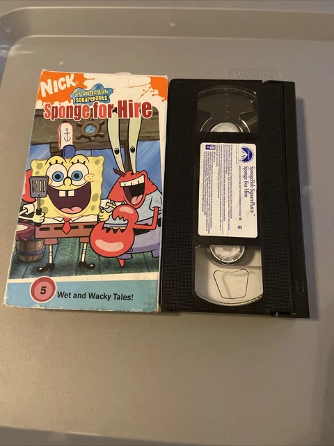 SPONGEBOB SQUAREPANTS SPONGE for Hire VHS Nickelodeon Paramount Cartoon ...