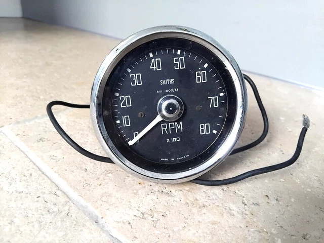 CLASSIC MINI COOPER S Genuine Smiths Square Number Rev Counter Works ...