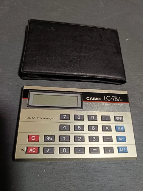 CASIO LC-787G VINTAGE Retro Calculator Battery Powered Classic Design ...