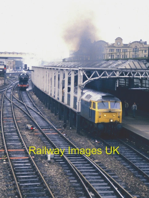 RAILWAY PHOTO - Class 47 47xxx BR Blue MANCHESTER VICTORIA c1987 £2.00 ...