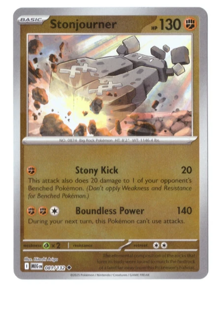 POKÉMON TCG MEGA Evolution, Stonjourner 081/132, Uncommon Reverse Holo NM $2.40 - PicClick CA