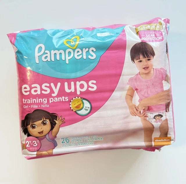 SEALED PAMPERS EASY-UPS Dora Vintage Rare 26 Count 2-3T Training Pants ...