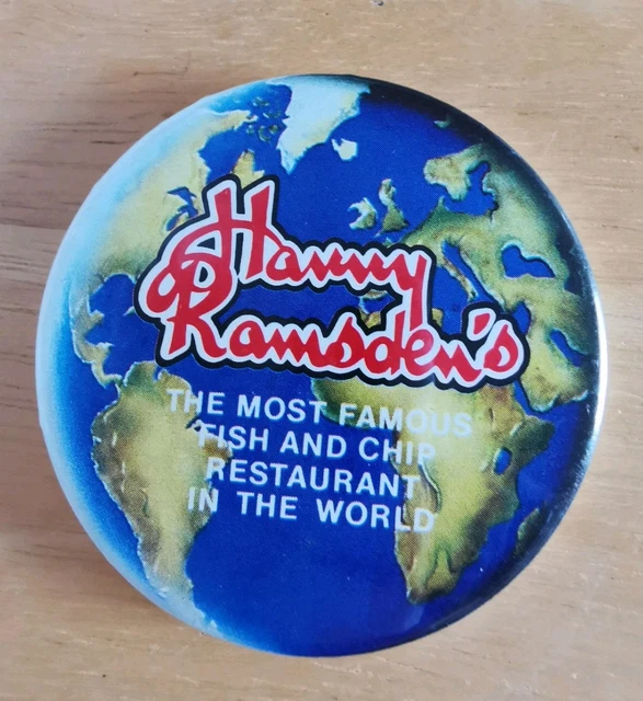 VINTAGE HARRY RAMSDENS Fish And Chip Shop Badge - Promotional ...