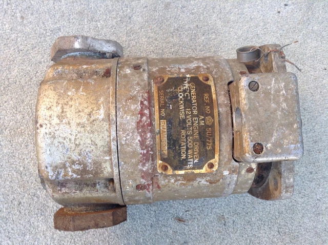 WW2 AIRCRAFT ENGINE generator type "C" 12volt 500 watt (NOS) £130.72 ...
