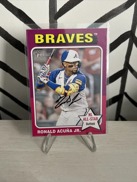 2024 TOPPS HERITAGE Baseball #321 Ronald Acuna Jr., Atlanta Braves EUR 0,46 - PicClick IT