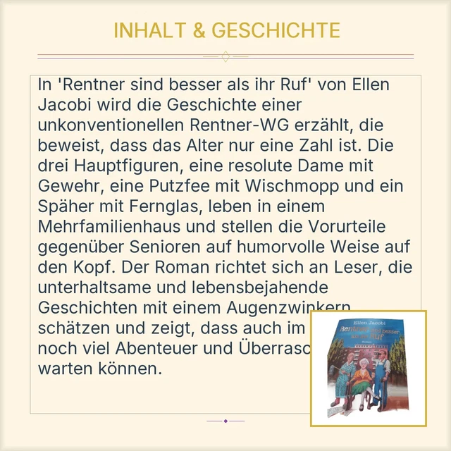 ELLEN JACOBI RETRAITÉS Mieux Que Leur Réputation Roman Société EUR 2,95 ...