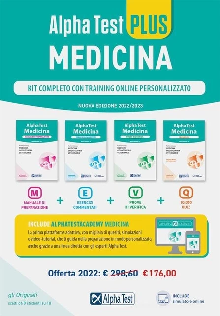 ALPHA TEST PLUS Medicina - Kit completo Manuale + esercizi + prove + 10 ...