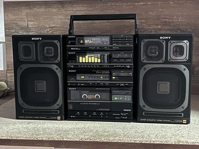 SONY FH-215R RARE Boombox Working Ghettoblaster Top Vintage Hifi 1987 ...
