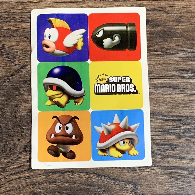 MARIO BROS. STICKERS Nintendo Mario New Old stock Super Mario Bros. £7. ...