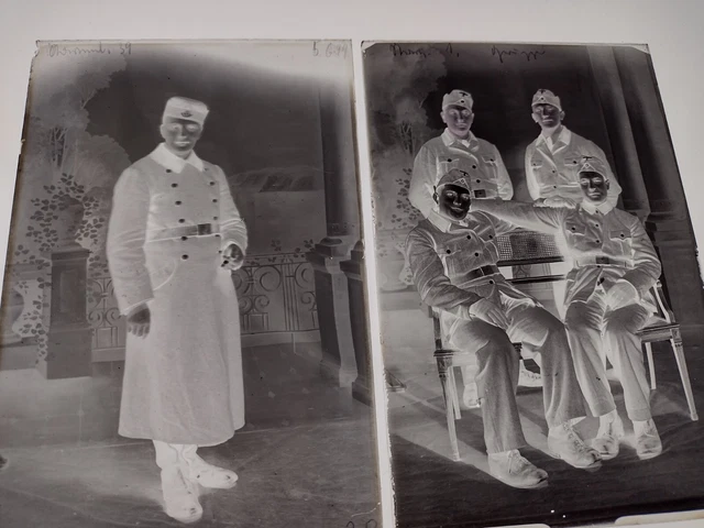 13X NEGATIVE GLASPLATTEN Portrait Fotos Wehrmacht 1939 Studio Photo WW2 ...