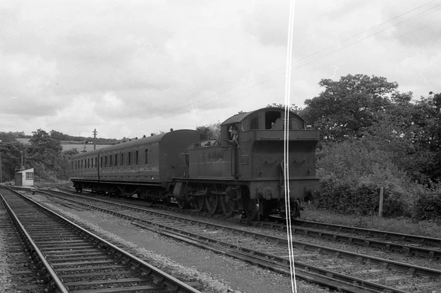 35MM NEGATIVE BR ex-GWR Small Prairie Steam Loco 4565 Boscarne Jct ...