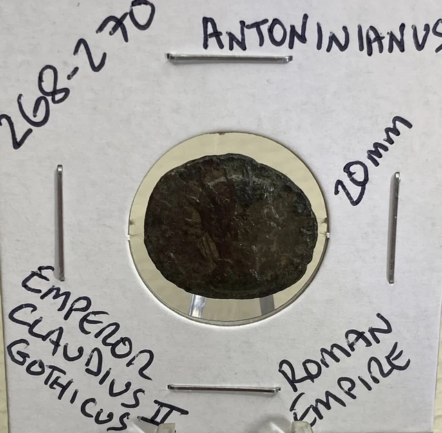 GENUINE ANCIENT ROMAN Coin 268-270 AD Emperor Claudius Gothicus 1750 ...