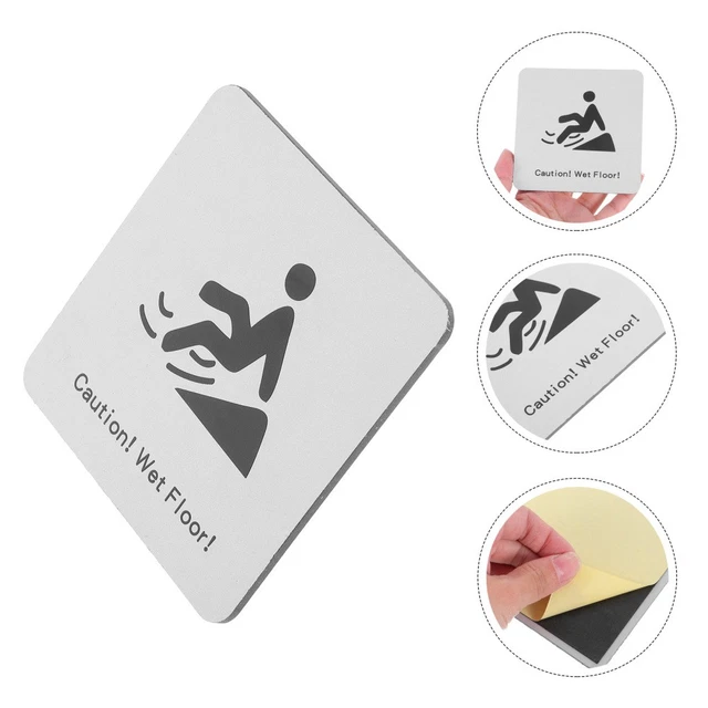 SLIP WARNING SIGN Mall Slippery Floor Safety Notice Caution Wet Plate £ ...