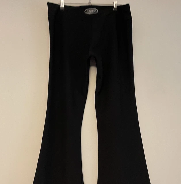 VINTAGE Y2K FACE Off Flare Pants Black Ribbed Flares Flared Size 16 ...