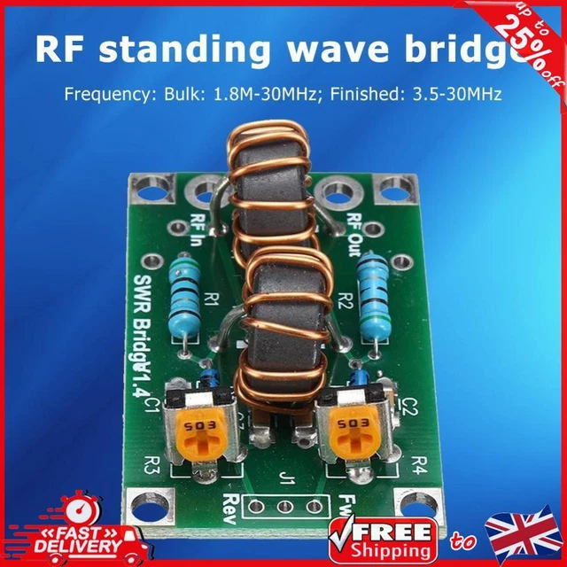 3.5-30MHZ RF SWR Stand Wave Ratio Bridge Radio Frequency Kit (Complete ...