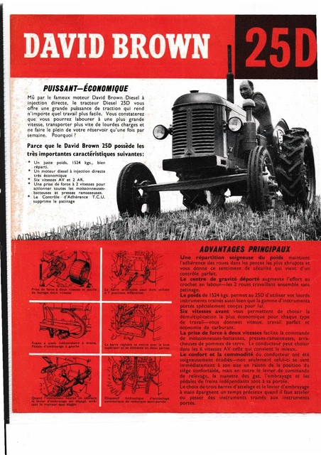 PROSPECTUS TRACTEUR DAVID brown EUR 6,00 - PicClick FR