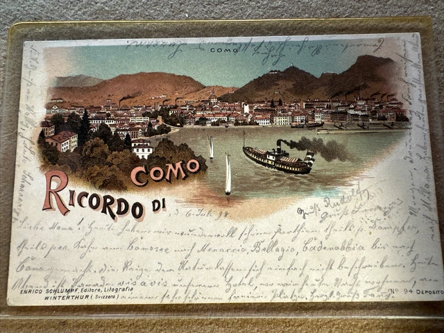 CARTOLINA GRUSS LAGO Di Como EUR 10,00 - PicClick IT