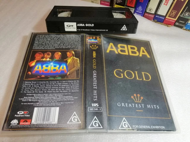 ABBA GOLD GREATEST Hits (VHS 1992) Music Polydor Rare 19 Hit Songs ...