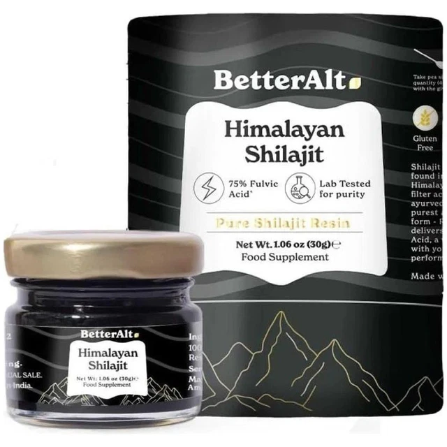 PURJA WHITE HIMALAYAN Shilajit Resin, 100% Pure Gold Grade, Fulvic ...