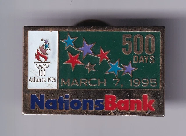 RARE PINS PIN'S .. Olympique Olympic Atlanta Usa 1996 Nations Bank 500 ...