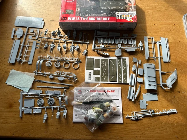 AIRFIX WW1 B TYPE BUS 'OLE BILL' MODEL No. A50163 SCALE 1/32 Complete ...