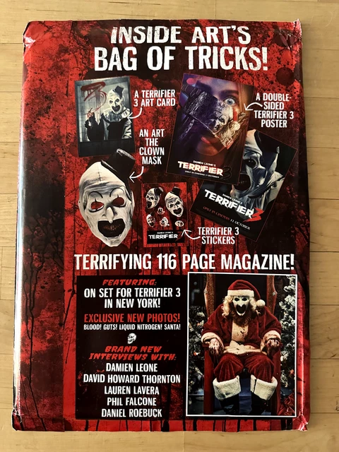 SFX MAGAZINE TERRIFIER 3 Art The Clown Rare New Sealed Posters Stickers ...