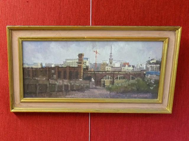 IAN LAMONT OIL painting Blackfriars London exhb. RA 1987 signed framed ...