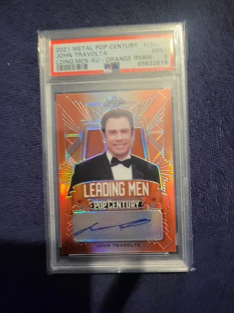 JOHN TRAVOLTA AUTO Travolta Trading Card Leaf PSA 9 Limitée à 3/5 EUR ...