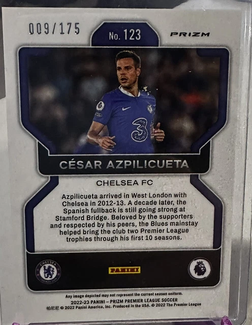 CESAR AZPILICUETA 2022-23 Panini Prizm EPL Blue #9/175 Chelsea FC EUR 8,24 - PicClick IT