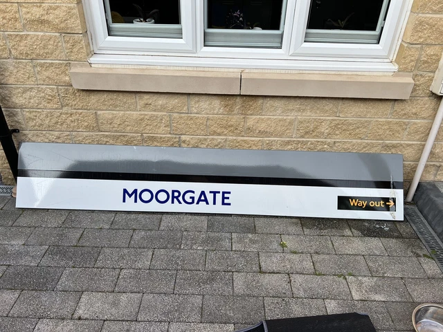 LONDON UNDERGROUND MOORGATE British Rail Original Tube sign ...