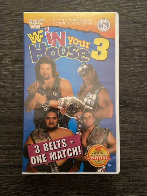 WWE WWF IN Your House 3 Triple Header Vhs Wrestling Video Tape Vintage ...