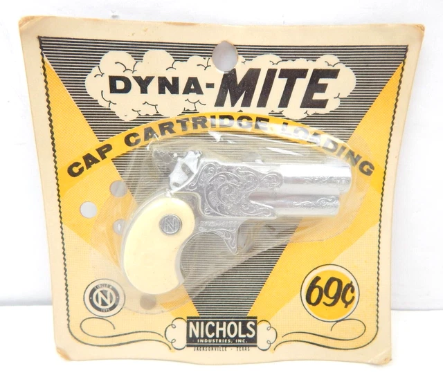 7C NICHOLS DYNA-MITE Derringer Cap Cartridge Loading Toy Sealed Blister ...