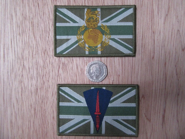 ROYAL MARINES CAP Badge / Commando Trained U/Jack morale patches, vlcro ...