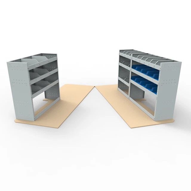 VOLKSWAGEN TRANSPORTER T5 T6 Van Racking Steel Shelving Racks Package ...