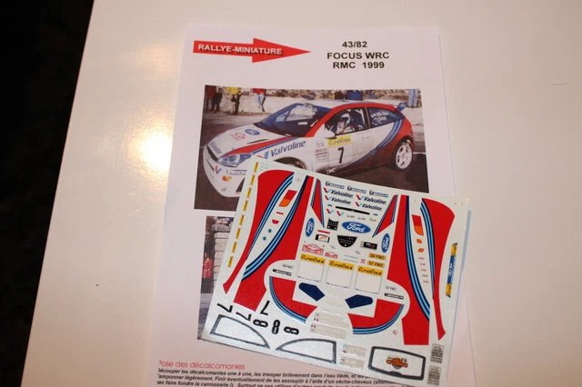 DECALS 1/43 FORD Focus Jean Joseph Rallye Monte Carlo 1999 Wrc Rally ...