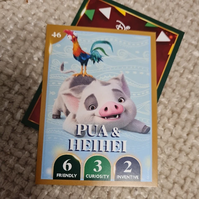 MORRISONS DISNEY CHRISTMAS Party Trading Cards 2025 New 46 Pua & Heihei ...
