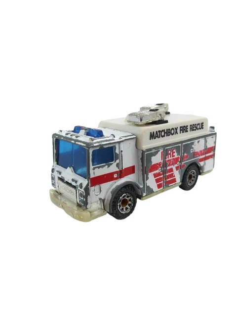 MATCHBOX 1991 MACK Auxiliary Power Truck Fire Truck Orange Die Cast 1: ...