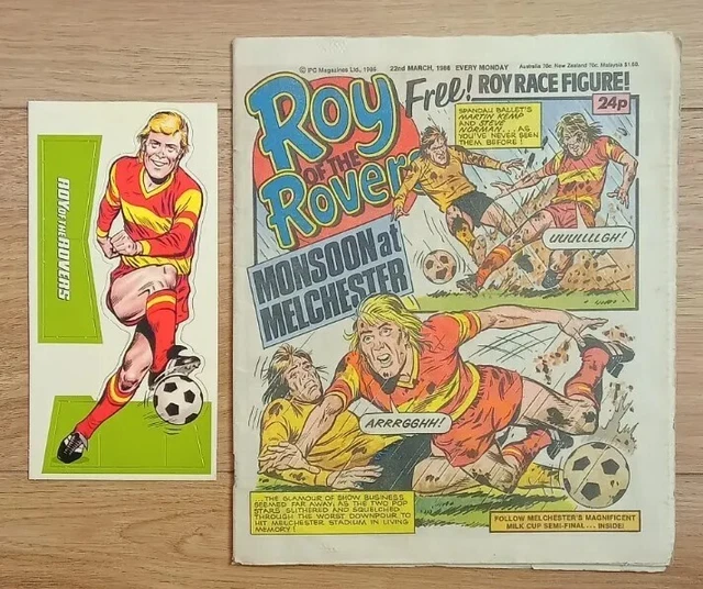ROY OF THE ROVERS COMIC WITH FREE GIFT STAND UP ROY RACE FIGURE 22nd ...