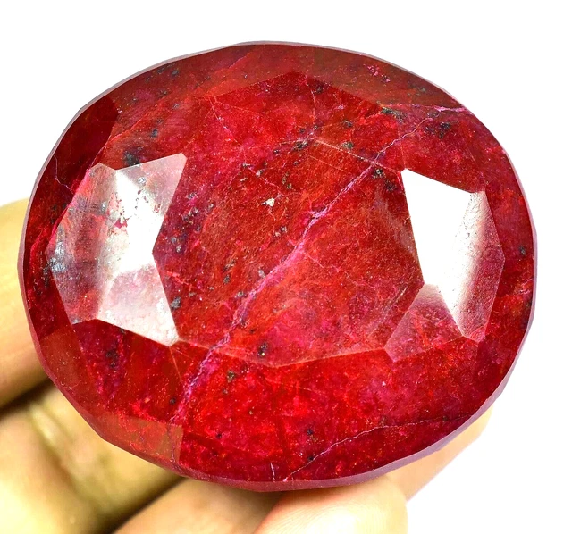 RARE 507.20 CT Naturel Géante Rubis Rouge Certifié Museum Grade Ovale ...
