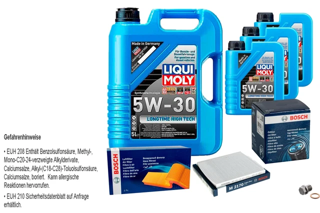 BOSCH INSPECTION SET Liquide 8l Moly Longtime High Tech 5W-30 pour ...