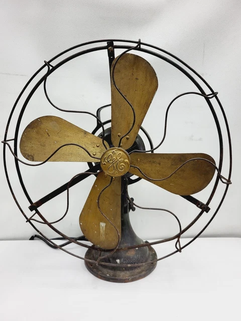 VTG 1900'S GE General Electric 16” Model Antique Fan Steel Blades Cage ...