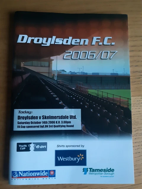 DROYLSDEN V SKELMERSDALE 2006/07 FA Cup Q3 £1.00 - PicClick UK