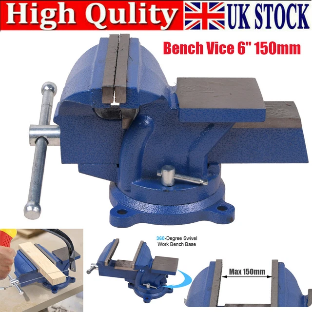 6& HEAVY DUTY Work Bench Vice Vise Workshop Clamp Engineer Jaw Swivel ...