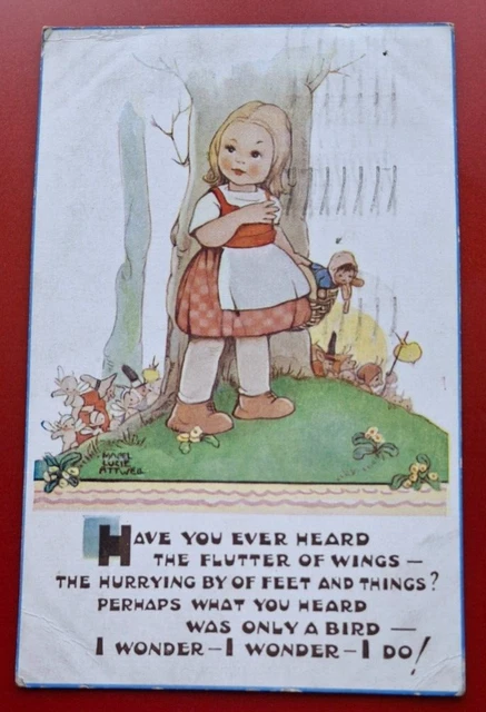 VINTAGE VALENTINES MABEL Lucie Atwell Colour Postcard - 1953 #1 £2.99 ...