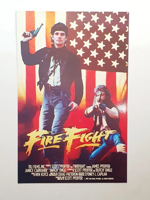 ANCIENNE AFFICHE FICHE TECHNIQUE Fire Fight VIDÉO Cinéma A4 Plv Horreur Combat EUR 20,00 ...