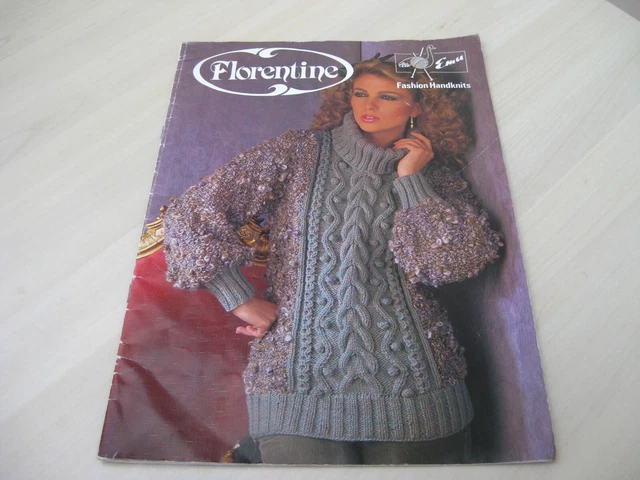 EMU FLORENTINE VINTAGE Knitting Pattern Book, 11 Ladies designs Sizes ...